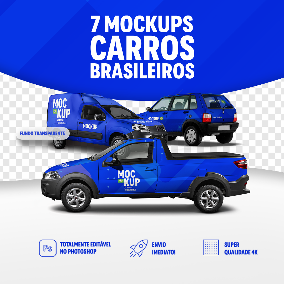 Superpack Mockup Carros Brasileiros | Psd - Studio Ultra